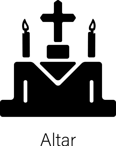 Church altar Royalty Free Vector Image - VectorStock