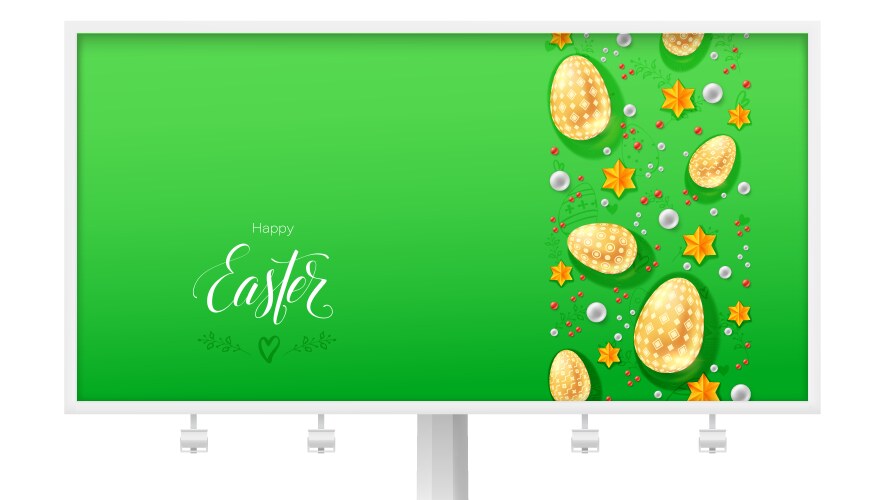 Billboard template with happy children Royalty Free Vector