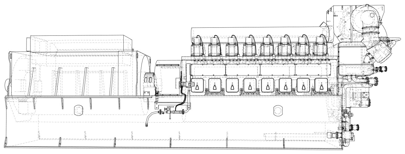 Large industrial diesel generator Royalty Free Vector Image