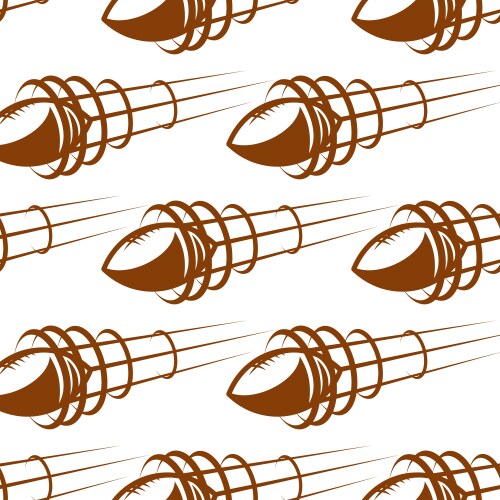 Rugby ball seamless background pattern Royalty Free Vector