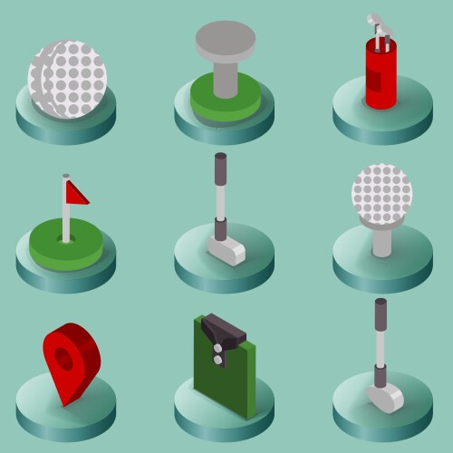 Golf Isometric Vector Images (over 1,600)