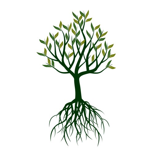 Green tree Royalty Free Vector Image - VectorStock