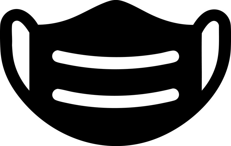 Black Medical Face Mask Icon – Royalty-Free Vector | VectorStock