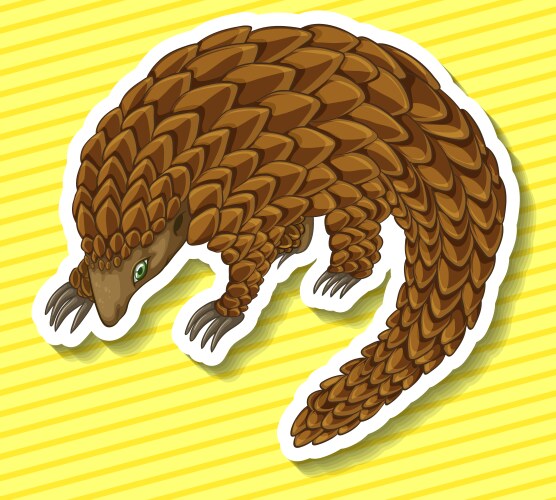 Cute pangolin cartoon Royalty Free Vector Image