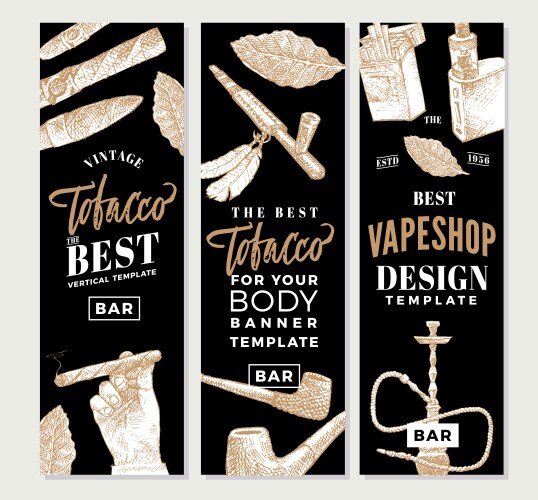 Cancer disease horizontal banners Royalty Free Vector Image