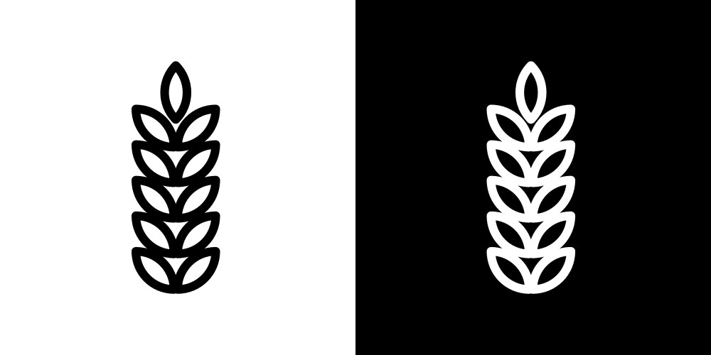 Wheat icon set barely and whole grain Royalty Free Vector