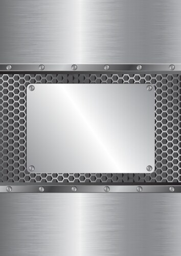 Metallic silver plate Royalty Free Vector Image