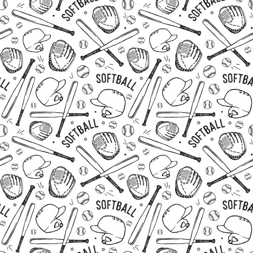 Softball Pattern Vector Images (over 1,100)