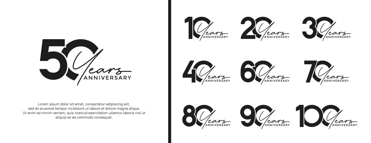 50th Anniversary Company Logos