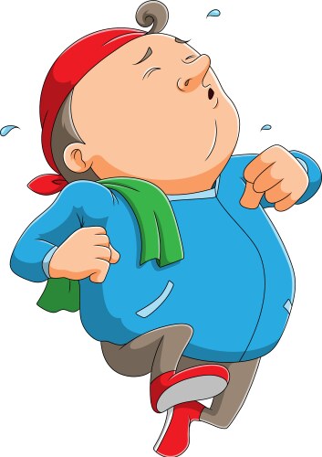 Fat Man Sweating Vector Images (89)