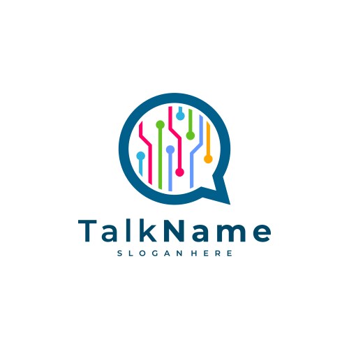 Tech logo red color Royalty Free Vector Image - VectorStock