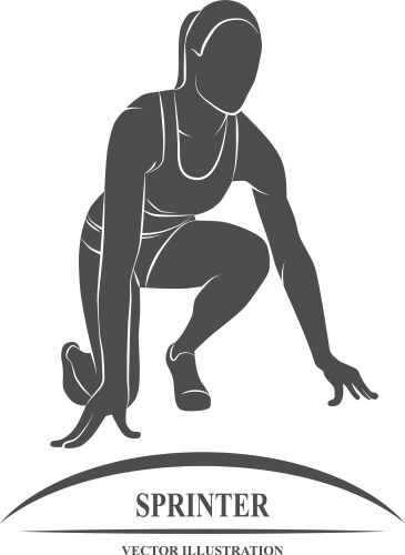 Running sprinter athlete Royalty Free Vector Image