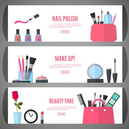 Salon beauty cosmetology advertising banner Vector Image