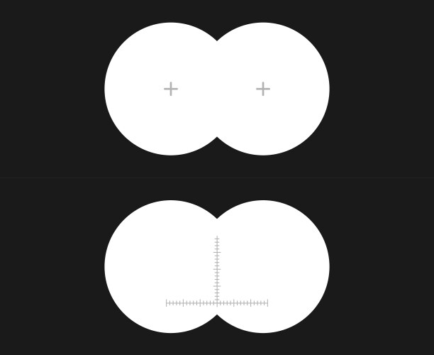 View from binoculars Royalty Free Vector Image