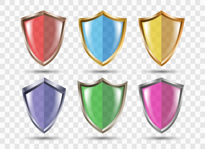 Transparent guard shield Royalty Free Vector Image