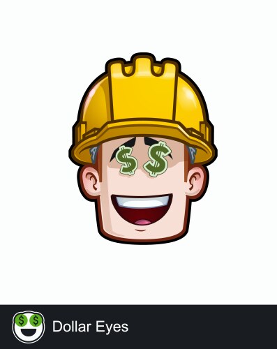 Construction worker - expressions tired Royalty Free Vector