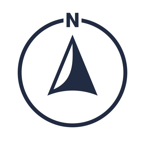 North arrow icon n direction point symbol Vector Image