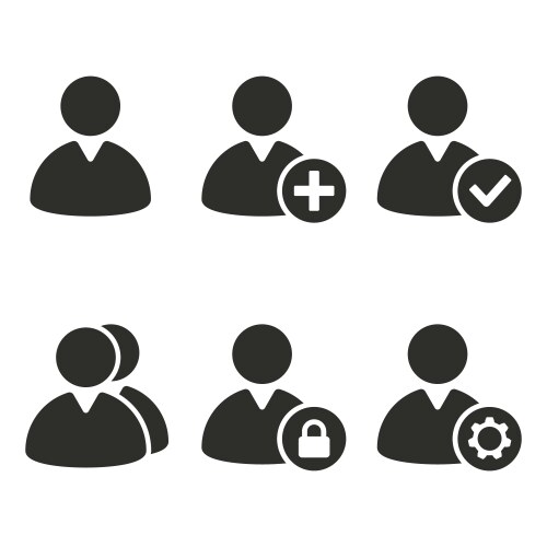 Set people users forgot and remember account Vector Image