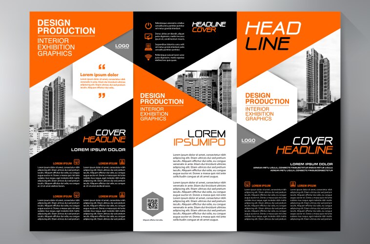 Brochure 3 fold flyer design a4 template Vector Image