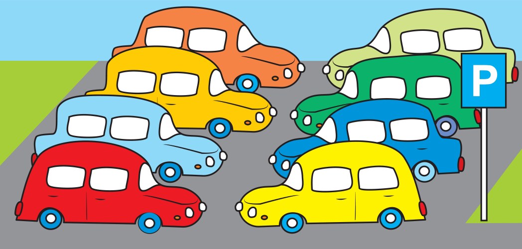 Parking top view Royalty Free Vector Image - VectorStock