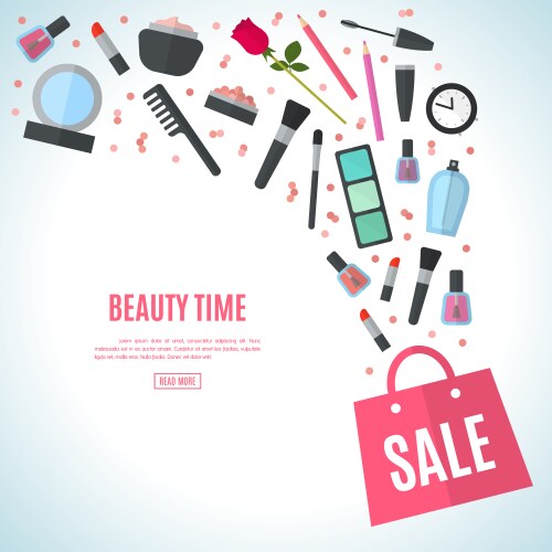 Glamorous make-up background Royalty Free Vector Image