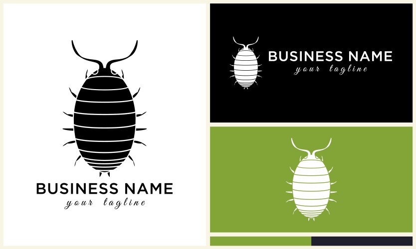 Silhouette beetle insect ant template Royalty Free Vector