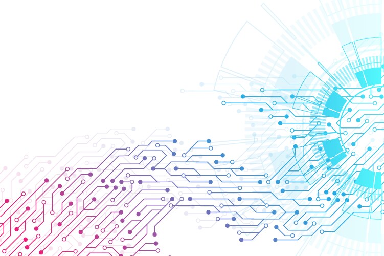 Abstract background with technology circuit board Vector Image