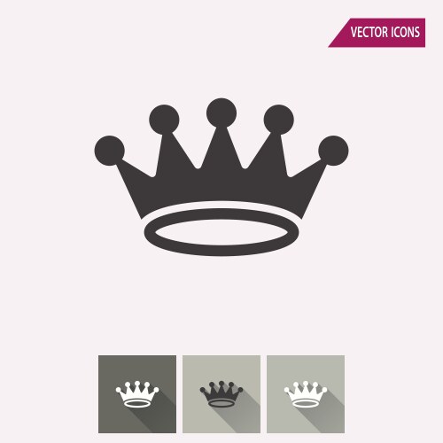 Crown clover thick icon Royalty Free Vector Image