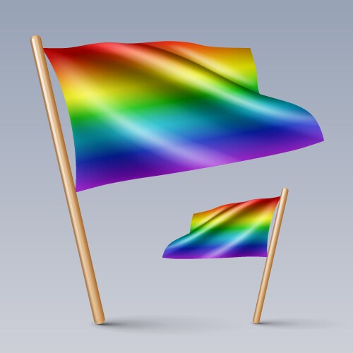 Rainbow flags Royalty Free Vector Image - VectorStock