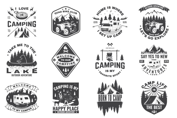 Camping Royalty Free Vector Image - VectorStock
