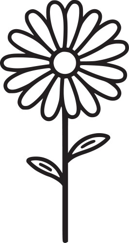 Daisy flower logo icon Royalty Free Vector Image