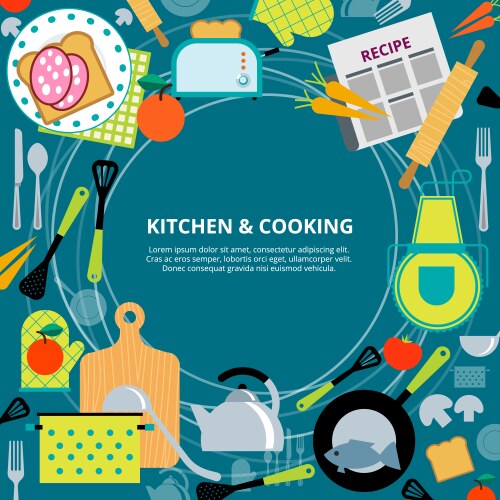 Cooking time poster Royalty Free Vector Image - VectorStock
