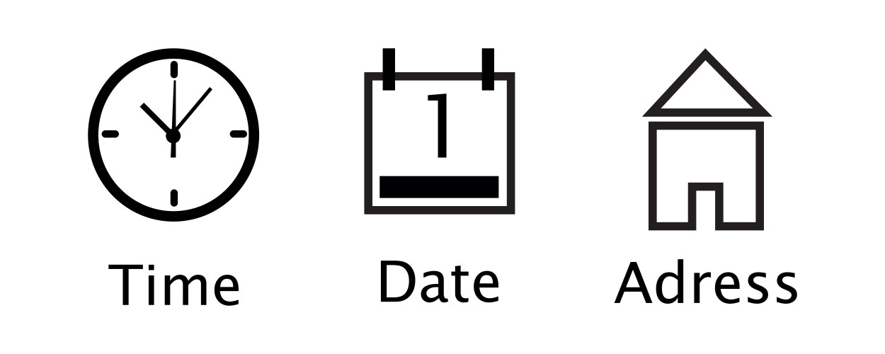 Date and Time Location Icon Vector Images (over 1,500)