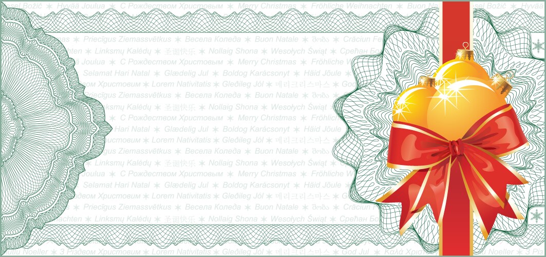 Guilloche background for gift certificate Vector Image