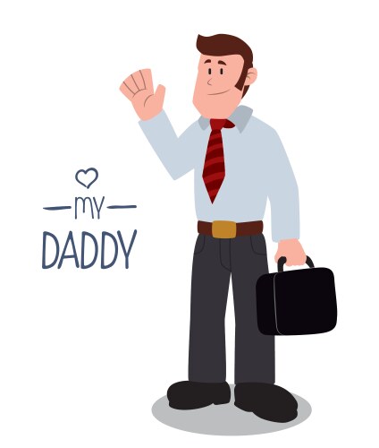 Cartoon dad Royalty Free Vector Image - VectorStock