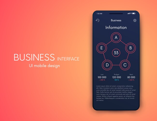 Graphics infographics with five options template Vector Image