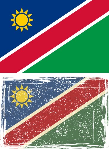 National flag of namibia with correct proportions Vector Image