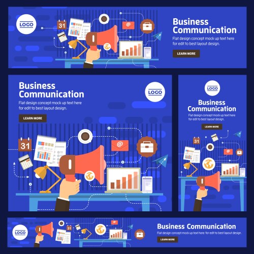 Marketing mix word concepts dark blue banner Vector Image