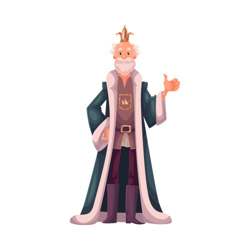 Monarch crown and garment realistic Royalty Free Vector