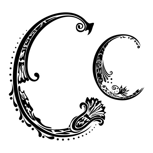 Cursive C Vector Images (82)