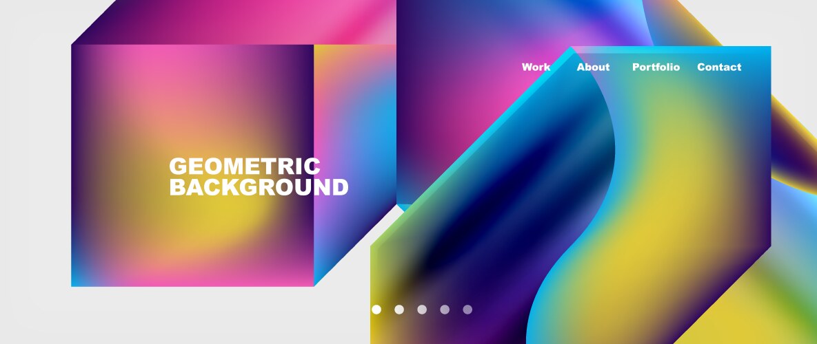 Glassmorphism geometric abstract background Vector Image