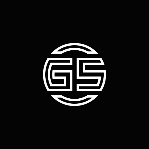 Gs logo monogram with emblem shape combination Vector Image