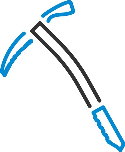Pick axe icon on white art Royalty Free Vector Image