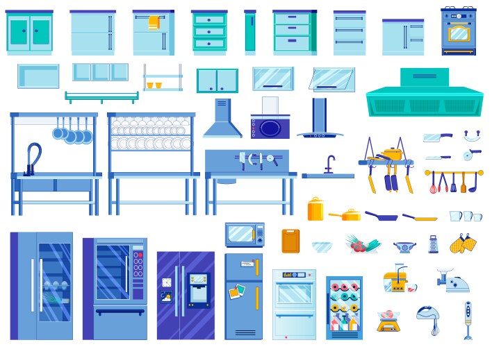 Realistic kitchen Royalty Free Vector Image - VectorStock