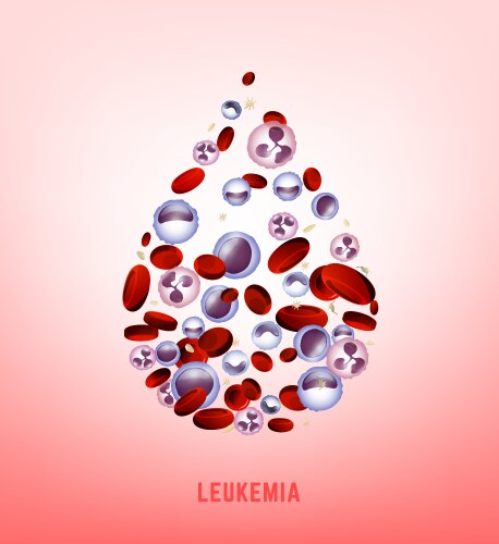 Leukemia vertical background Royalty Free Vector Image