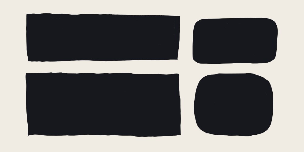 Rectangle shape with rough torn edges grunge Vector Image