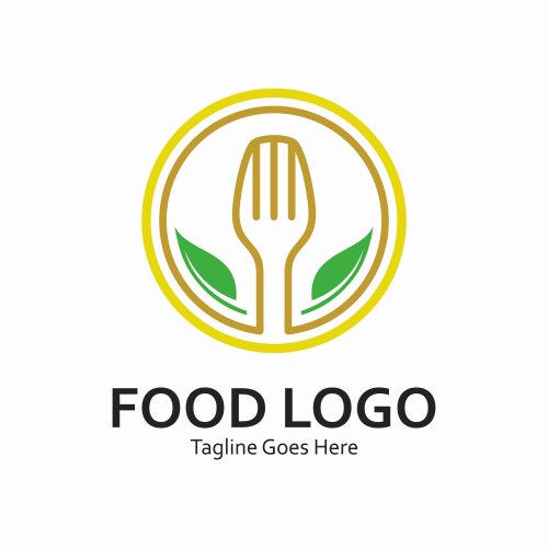 Fresh restaurant logo design concept Royalty Free Vector