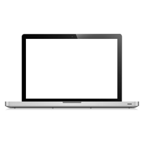 Laptop isolated on white background Royalty Free Vector