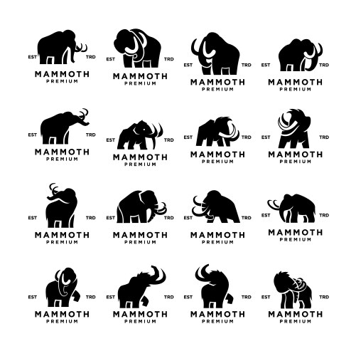 Mammoth logo icon design Royalty Free Vector Image