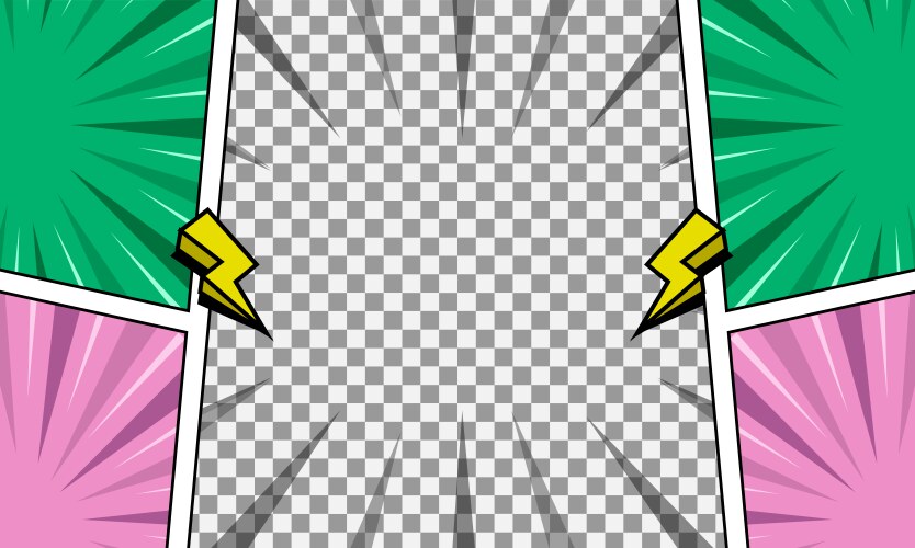 Comic pop art cartoon frame background with blank Vector Image